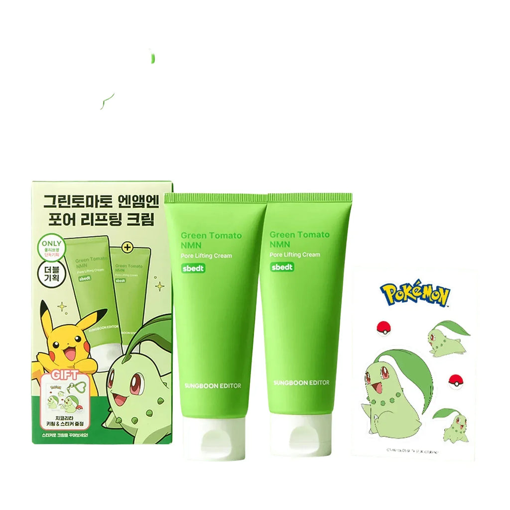 Sungboon Editor X Pokemon - Green Tomato NMN Pore Lifting Cream 50ml*2 ...