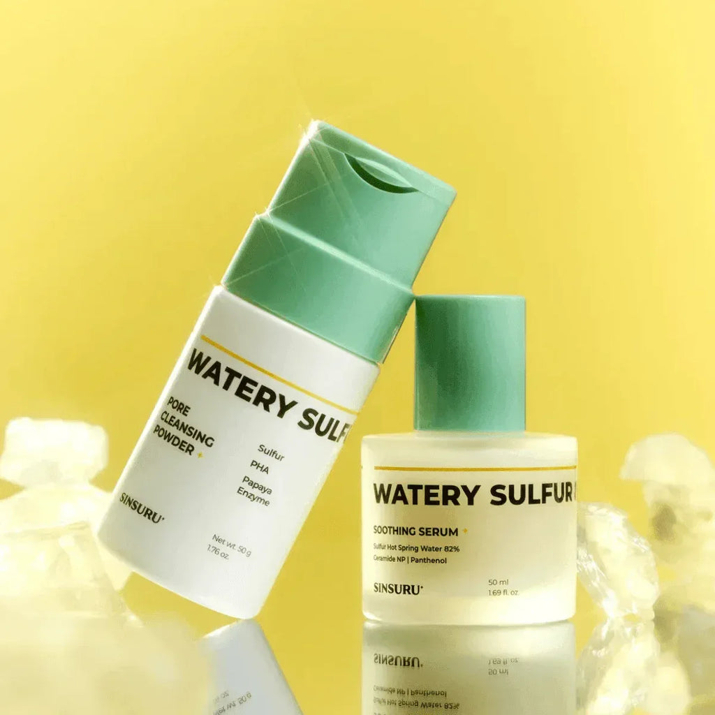 Sinsuru - Watery Sulfur Soothing Serum 50ml + Cleansing Powder 50g ...